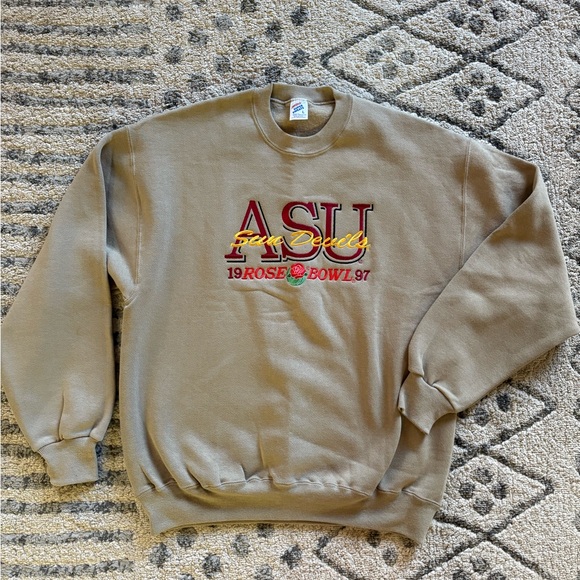 Jerzees | Shirts | Vintage 997 Asu Arizona State Rose Bowl Pullover ...